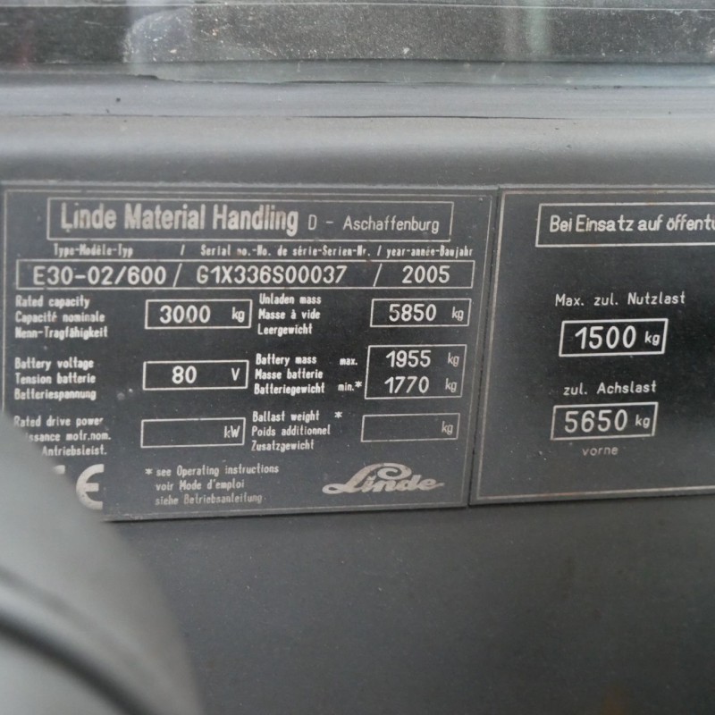 Електрокар Linde E30-600 (336-02)